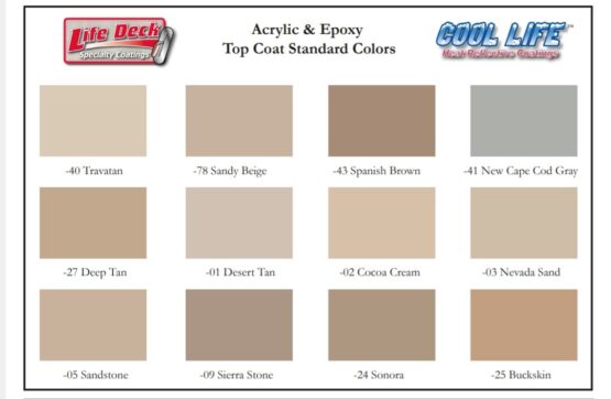 kool deck color chart